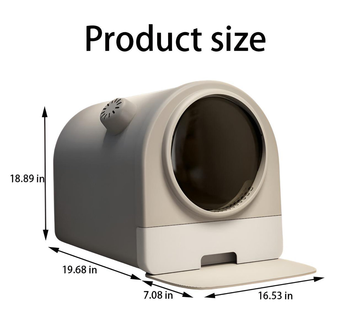 Tucker Murphy Pet™ Cat Litter Box, Odor Proof, Extra Large, Fully ...